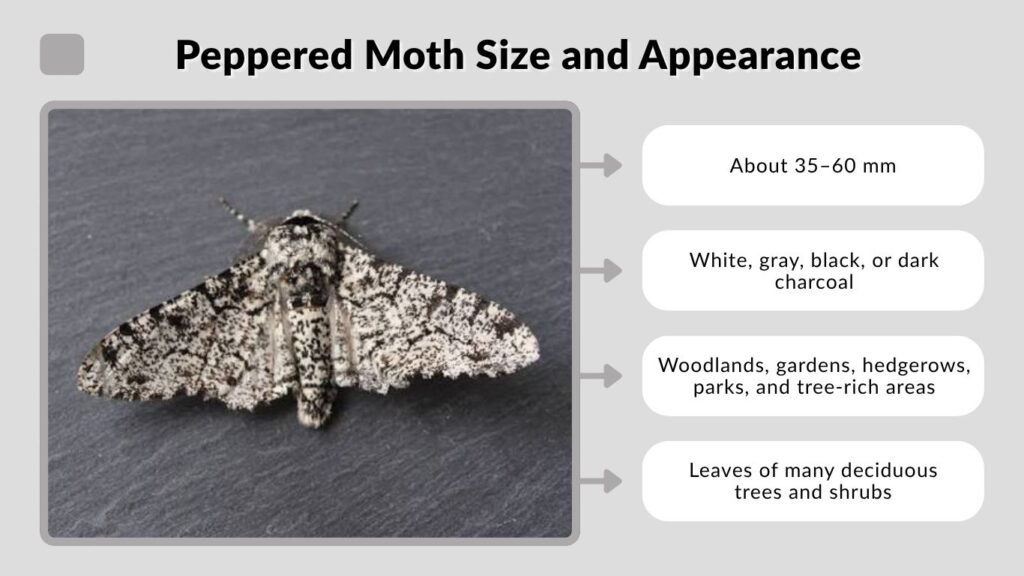 Peppered Moth: Size, Color, Habitat, Diet, Identification